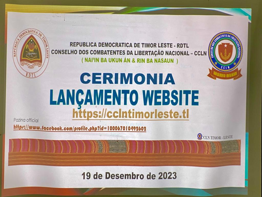 CERIMONIA LANSAMENTO WEBSITE – CCLN TIMOR-LESTE